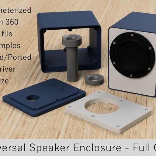 🔉 Universal Speaker Box - Full CAD・Free STL File for ・Cults