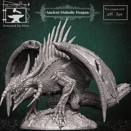 Archivo STL Ancient Diabolic Dragon 🐉 ・Objeto de impresión 3D para ...