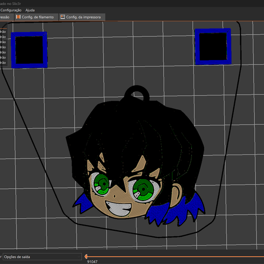 3MF file KEYCHAIN INOSUKE (DEMONSLAYER) - CHAVEIRO INOSUKE 🗝️ ・Template ...