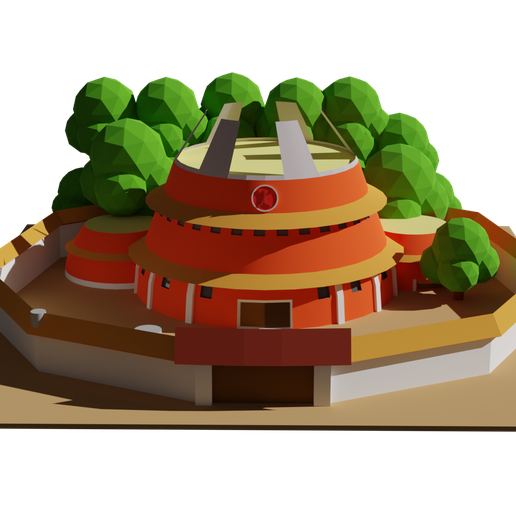 🏗️ Lowpoly Hokage Tower From Naruto anime made In Blender・ STL File for ...