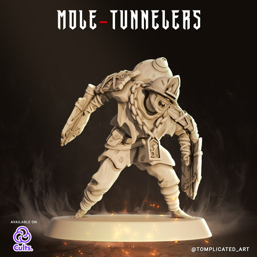 👾 Trench Mole Tunnelers・Free 3D File for 3D printing・Cults