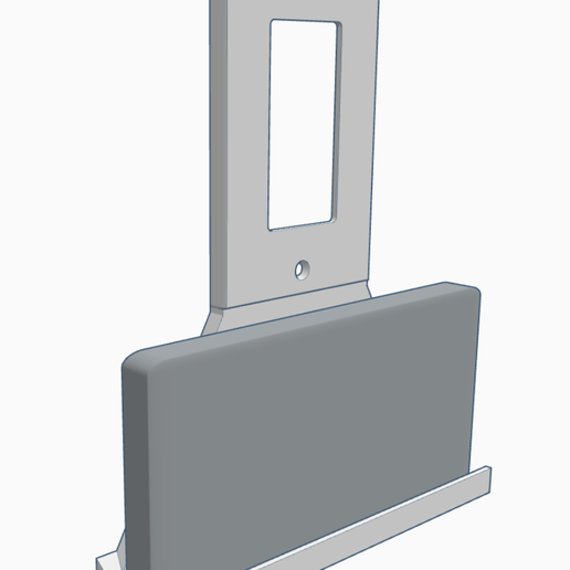 STL file Wall outlet plate with Vertical cell phone charging support ...