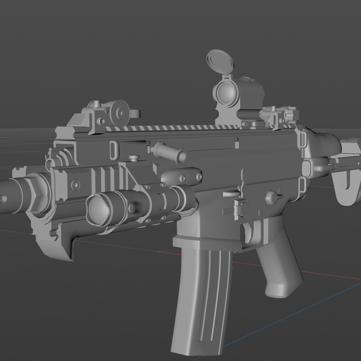 OBJ file Belgian FN SCAR-SC rifle digital model material 🗺️ ・3D print ...