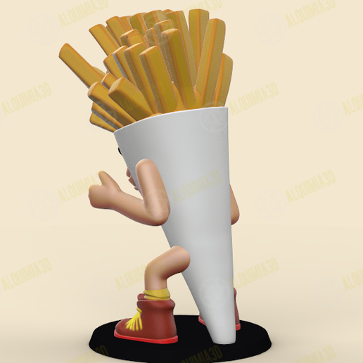 🍟 FRENCH FRIES FIGURE・ OBJ File for 3D printing・Cults