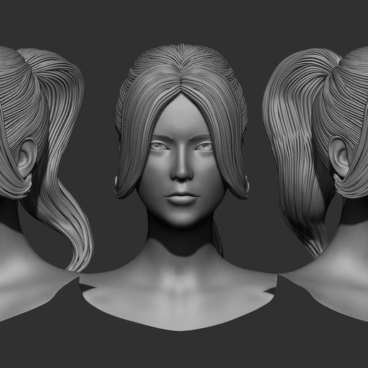 ♀️ 28 Female hair・ 3D File for 3D printing・Cults