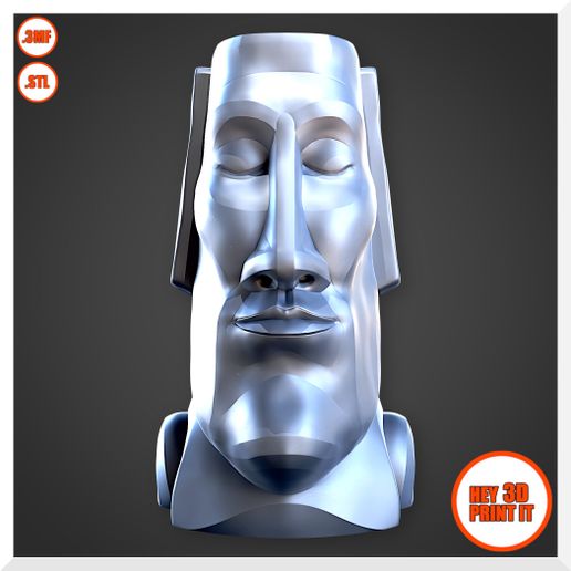 STL file Moai Statue (Container, Vase, Vessel) Print In Place 🗿 (3MF ...