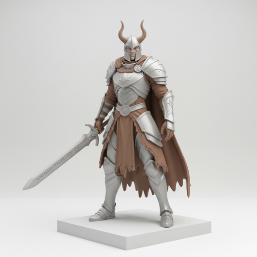 🎲 Valiant Fantasy Warrior Miniature - Armored Champion Figure for ...