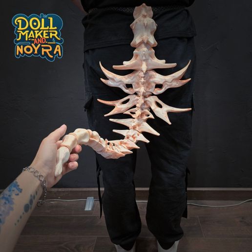 💀 Fursuit base: skeleton tail V2・ STL File for 3D printing・Cults