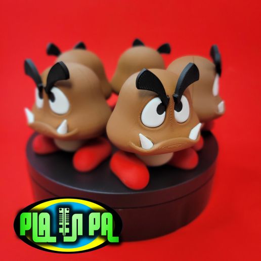 👾 Paper Goomba – Multi Part・Free STL File for 3D printing・Cults
