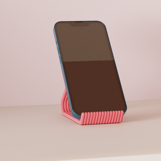 📞 Easy to Print Phone Stand・Free STL File for 3D printing・Cults