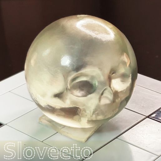 💀 Transparent Skull Ball with Intricate Detailing - Perfect for SLA 3D ...