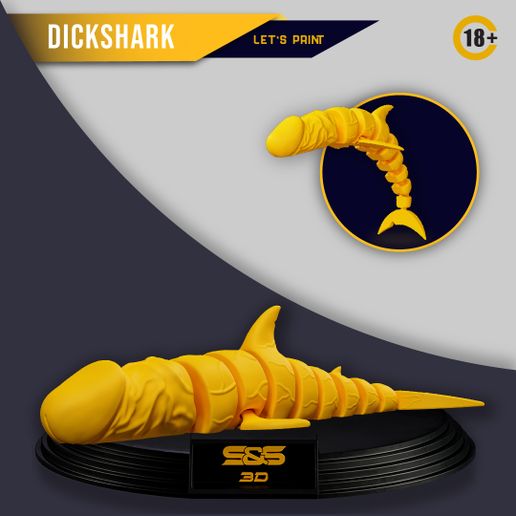 STL file Dickshark 🦈 ・3D printing idea to download・Cults