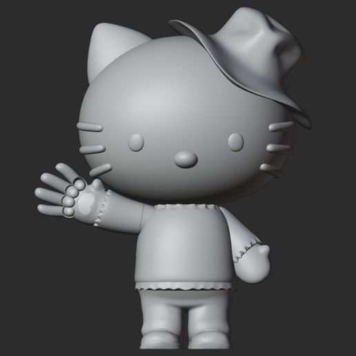 👋 HELLO KITTY FREDDY KRUEGER - NIGHTMARE ON ELM ST・ 3D File for 3D ...