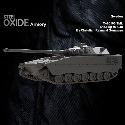 🪖 CV90105 TML・ STL File for 3D printing・Cults
