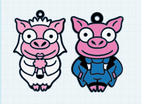 STL file Simpsons Piggies wedding cufflinks 💒 ・3D printer model to ...