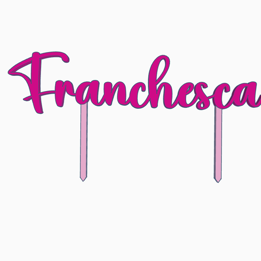 🍰 Franchesca cake topper・Archivo STL para Impresión 3D・Cults