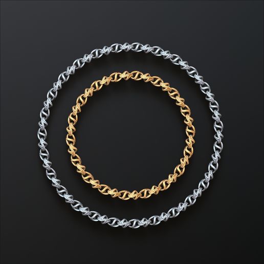 3D file Twisted Abstract Chain 3D print model 🔗 ・3D printer design to ...