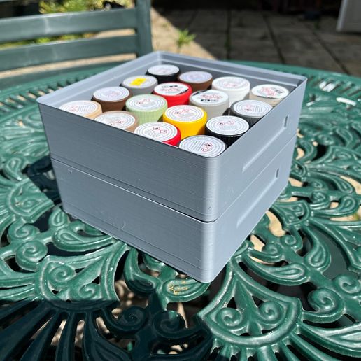STL file Stackable Tamiya Paint Storage Boxes 🎨 (OBJ)・3D printing model ...