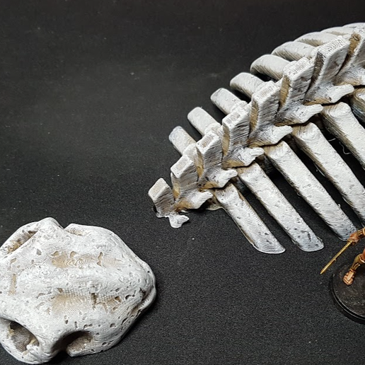 🐉 Dragon Skeleton Terrain for Fantasy and Sci-fi Wargames・Free STL File ...