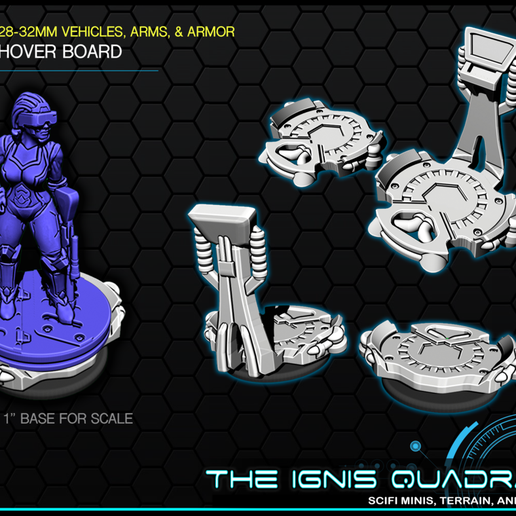♾️ Hoverboards - 28-32mm gaming - The Ignis Quadrant・Free STL File for ...