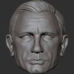 3D printing Daniel Craig as James Bond head for action figures • made ...