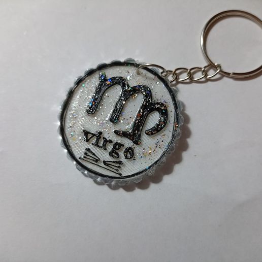 STL file VIRGO SIGN KEYCHAIN ♍ ・3D printer design to download・Cults
