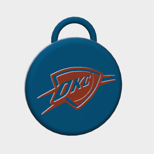 🏙️ Oklahoma City Thunder (NBA) keychain・Free STL File for 3D printing・Cults