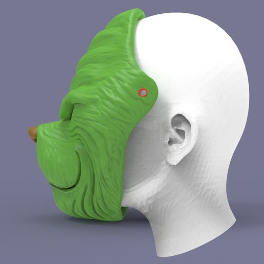 STL file Grinch mask 3D print model 🎃 (OBJ and 3MF)・3D printing ...