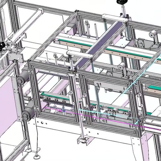 📦 3D CAD Model, Automatic Carton Sealing and Packaging Line – High ...