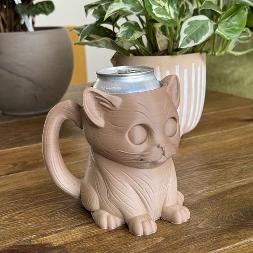 🐱 Cat Mug・ STL File for 3D printing・Cults