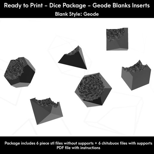 STL file Geode Blank Dice Masters – Ready to Print -Geode Blank Inserts ...