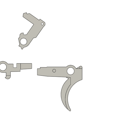 STL file WE M4,Army WE G36,SCAR trigger assembly 🔫 (OBJ)・3D printer ...