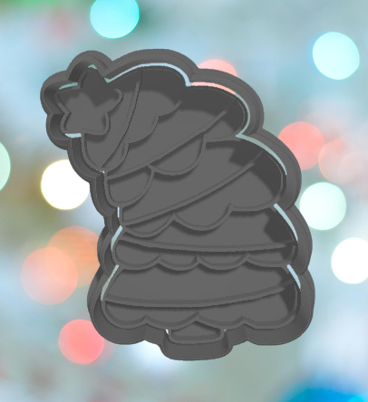 🎄 Christmas Grinch Tree Cookie Cutter・ STL File for 3D printing・Cults
