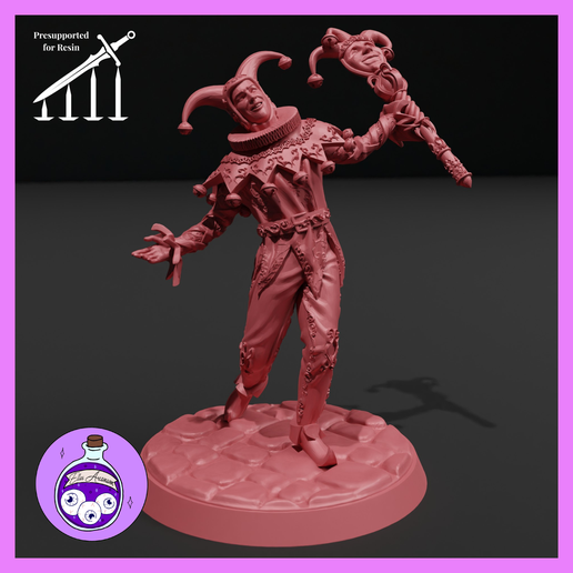 🤡 Court Jester・ 3D File for 3D printing・Cults