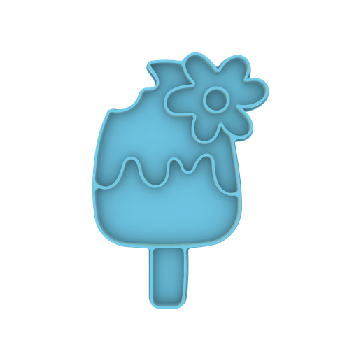 🍦 Ice Cream Bar with Daisy Cookie Cutter & Stamp Set 🌼・ STL File for 3D ...