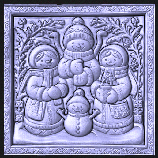 ☃️ snowman 8・ 3D File for 3D printing and CNC machining - Laser cutting ...