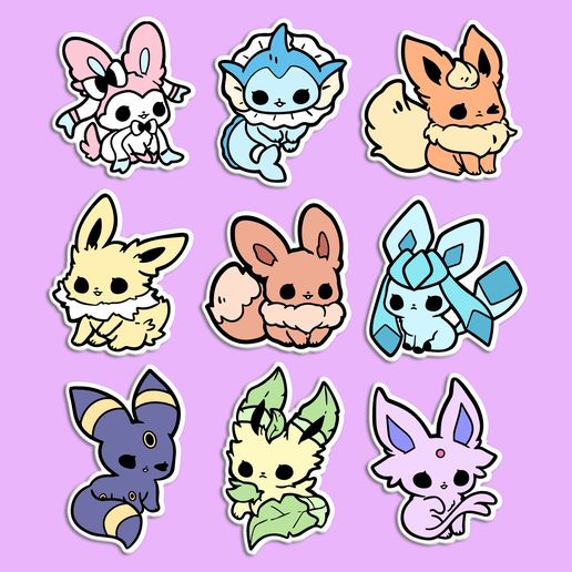 eevee evolution chibi