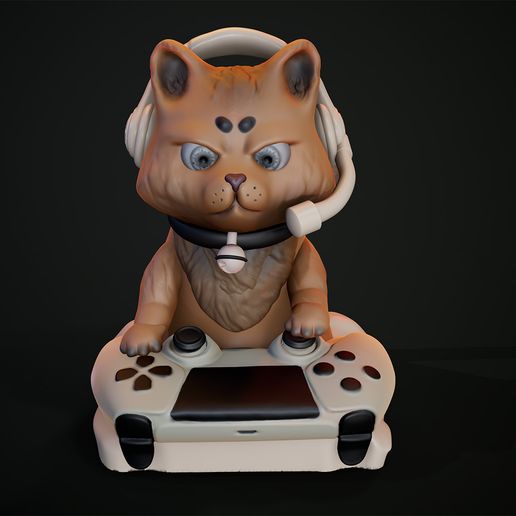 🐱 Cat gamer・ STL File for ・Cults