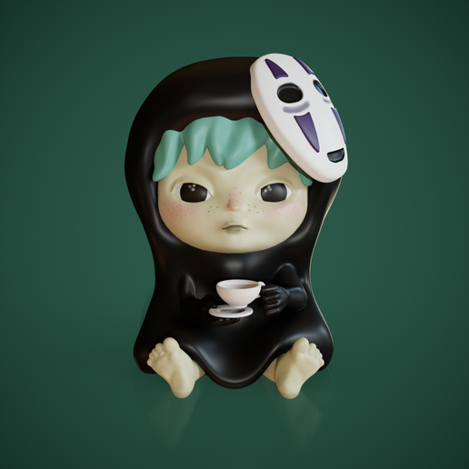 👾 Hirono No Face - Spirited Away・ OBJ File for 3D printing・Cults