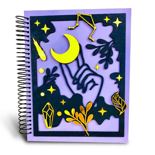 🌙 Moon in Hand Notebook Journal Cover Laser Cut Files & SVG Files ...