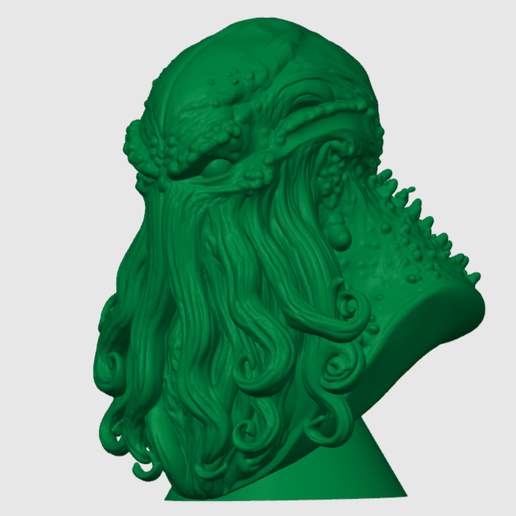 👤 Exquisite Cthulhu LoveCraft_ Statue Bust・ STL File for 3D printing・Cults