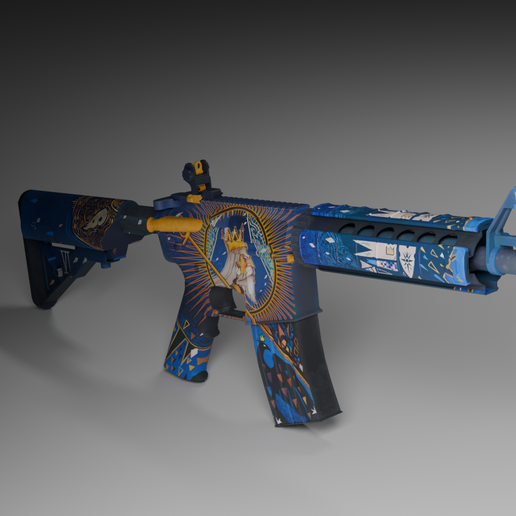 3D file CS:GO/CS2 M4A4 The Emperor Model 🎲 ・Model to download and 3D ...