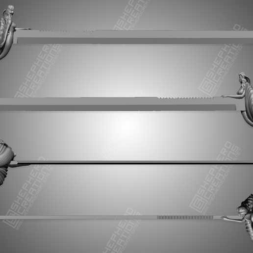 3D file stl Pirate Cutlass Mermaid Sword 3d file 🏴‍☠️ ・3D print design ...