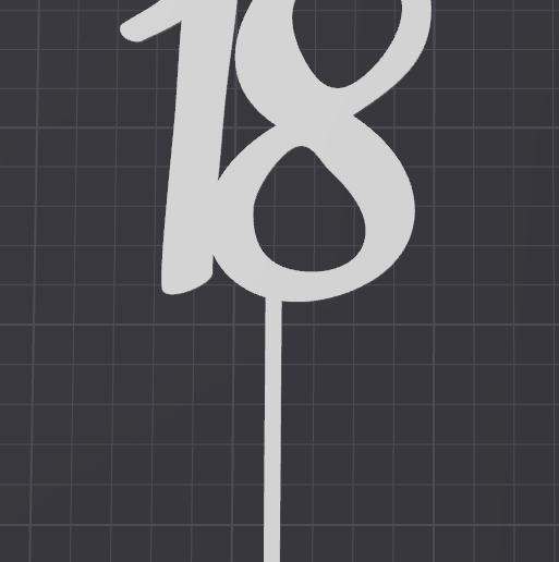 🎉 Topper Number 18・ STL File for 3D printing・Cults