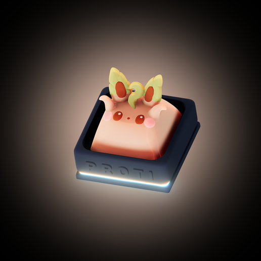 🐉 Leafeon custom keycap・ STL file for 3D printing・Cults