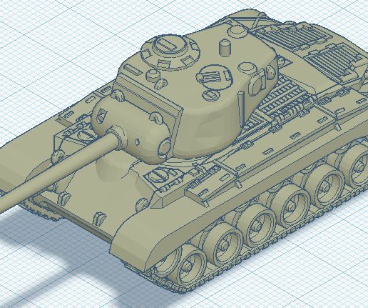 STL file M26 Pershing 1/100 🐅 ・3D printing design to download・Cults