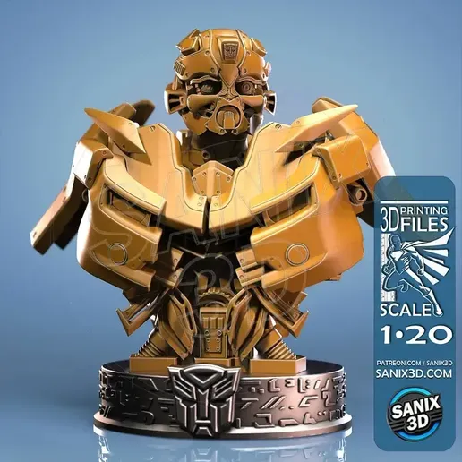 👤 BumbleBee ( Bust ) - STL Files・ 3D File for 3D printing・Cults