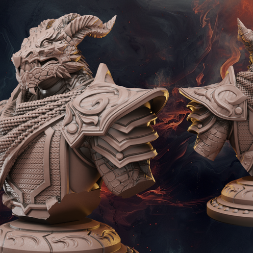 👤 Miniature Bust - Dralag the Dragonborn Paladin, DnD Minis - Fantasy ...