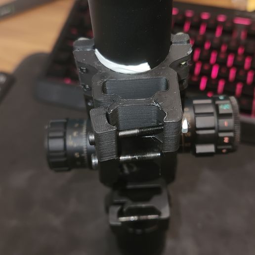 🔫 30mm scope mount with rails (Hawkee styled)・ STL File for 3D printing ...