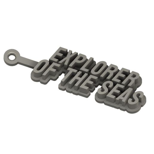 🗝️ Royal Caribbean Explorer of the Seas Keychain / Keyring・ STL File ...